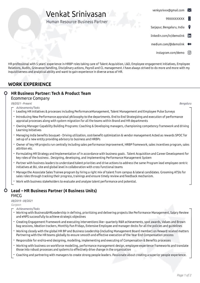 Expertly write cv, resume, cover letter, linkedin by Mentor_resume | Fiverr