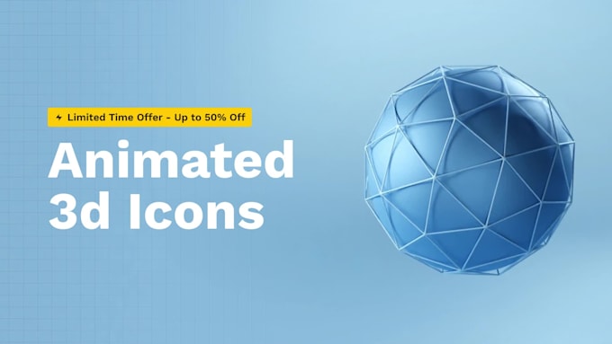 Create professional custom 3d icons with animation for you by ...