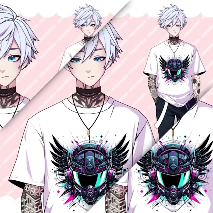 Draw and rig vtuber model, live2d model, 2d anime character, 2d vtuber ...