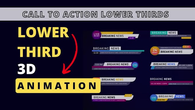 Create social media lower third animation by Bouchrabenja | Fiverr