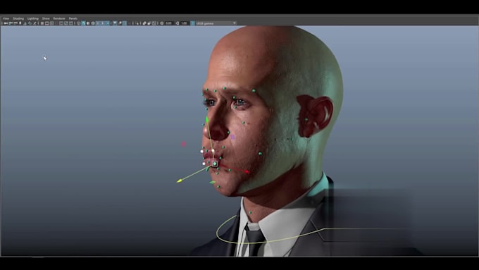 3d avatar rig,3d tuna facial rig,livelink facial rig,3d maya rig,face ...