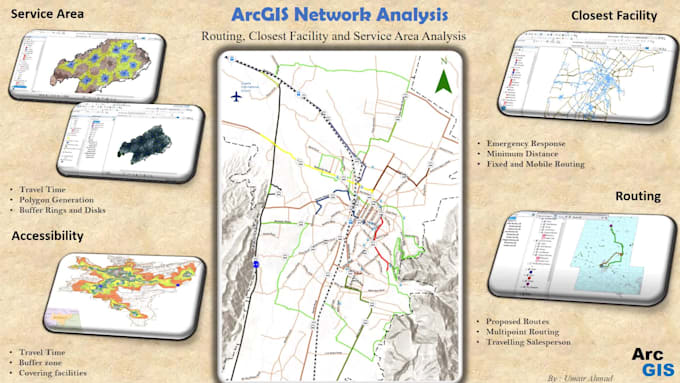 Do gis based network accessibility, hotspot analysis and digital mapping by Umairahmad012 | Fiverr