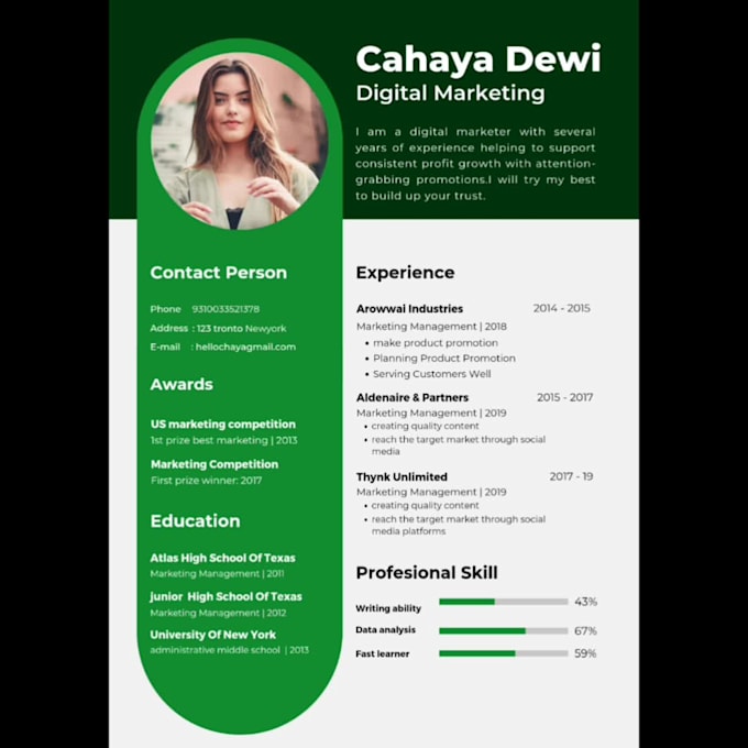 Make professional cv, resume writing and youtube thumbnails by ...