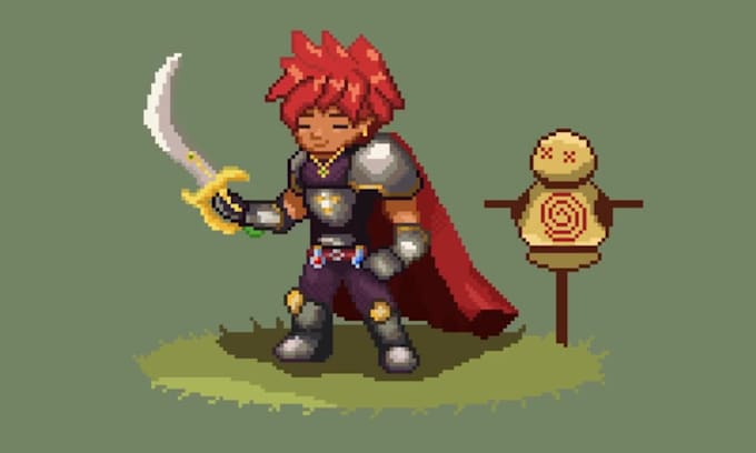 Draw pixel game art pixel art character 2d sprite sheet pixel game ...