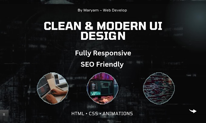 Design a custom landing page with html css js by Mera_here | Fiverr