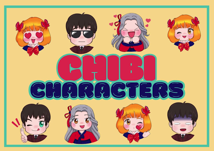 Create cute chibi characters by Cris_bunny_arts | Fiverr