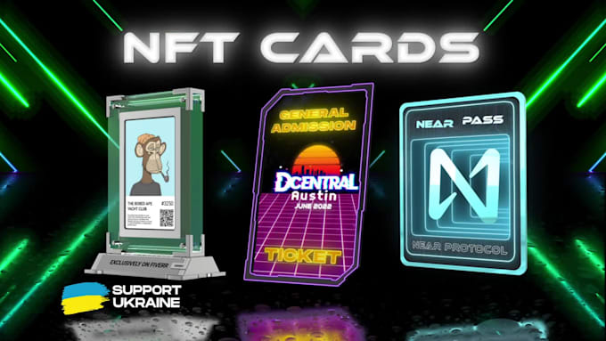 Create 3d nft card and crypto passes by Motion_leo | Fiverr
