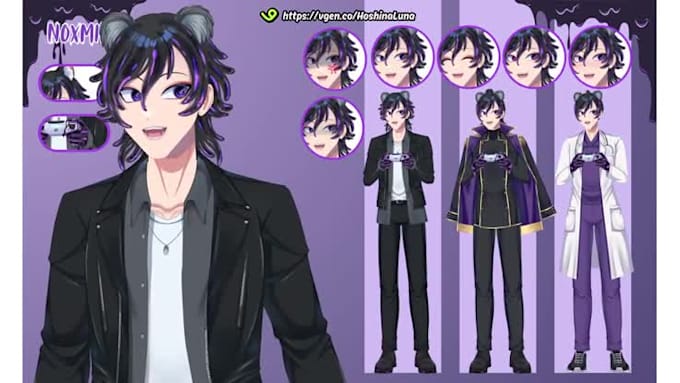 Create live2d vtuber model animation twitch, vtuber overlay character ...