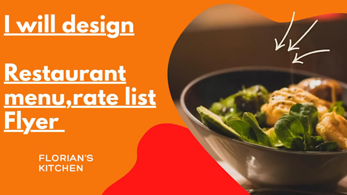 Make unique food menu,restaurant flyer, rate list,food flyer by ...