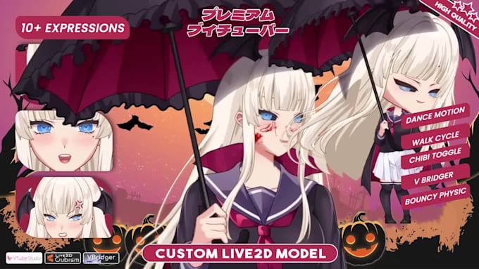 Make live2d model and vtuber rigging for vtuber streamer by Elitefamily | Fiverr
