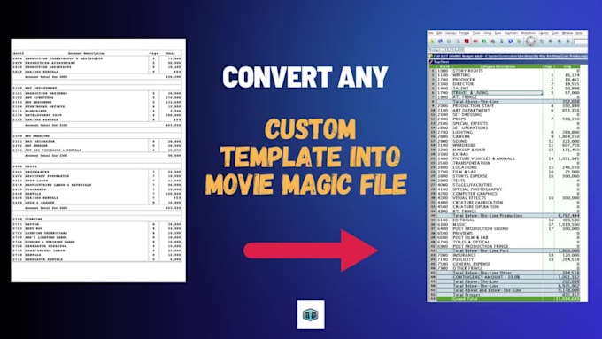 Convert any pdf film budget file into movie magic file by Filmicity ...