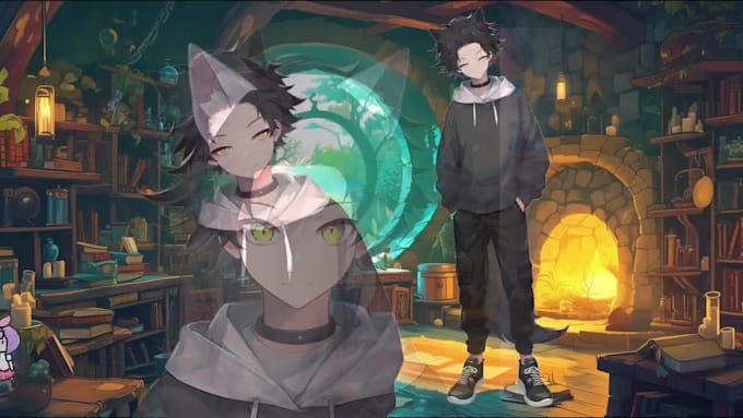 Live2d model vtuber model,rig,vbridger,manga,anime style,deput,vrchat ...