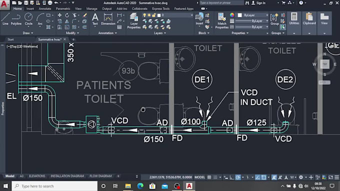 Design and draw your hvac with 2d autocad by Holuwaphemy20 | Fiverr