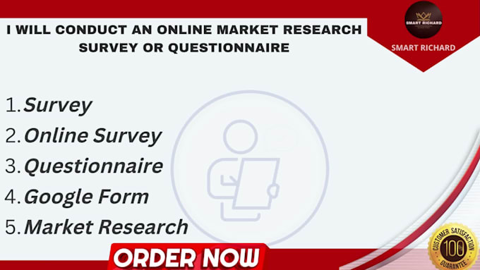 Conduct an online market research survey or questionnaire by Smart ...