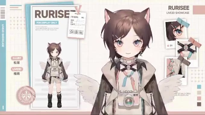 Draw and rig 2d vtuber model, live2d model, anime character, vrc avatar ...