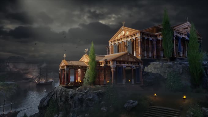 3d environment design, video game environment design, level design in unity, ue by Samirah ...