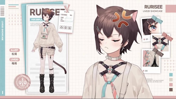 Design 2d vtuber, 2d vtuber model, vtuber emotes, vtuber rigging, anime ...