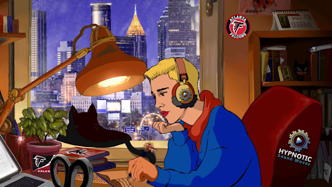 Make you into the lofi girl with a looped video animation by Emphiart ...