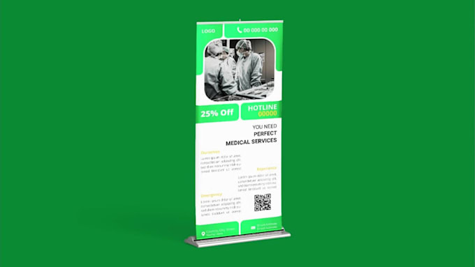 Make a custom roll up banner, sign design, x banner, billboard, with ...