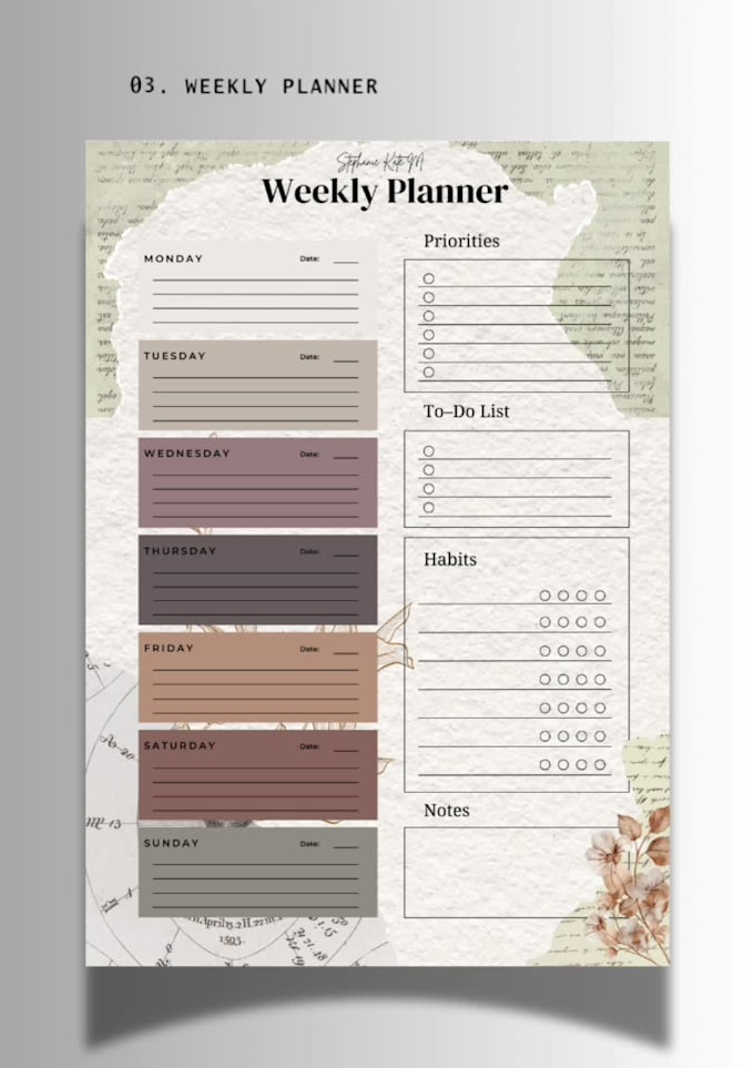 Design a minimalist digital planner for you by Katemaniquez | Fiverr