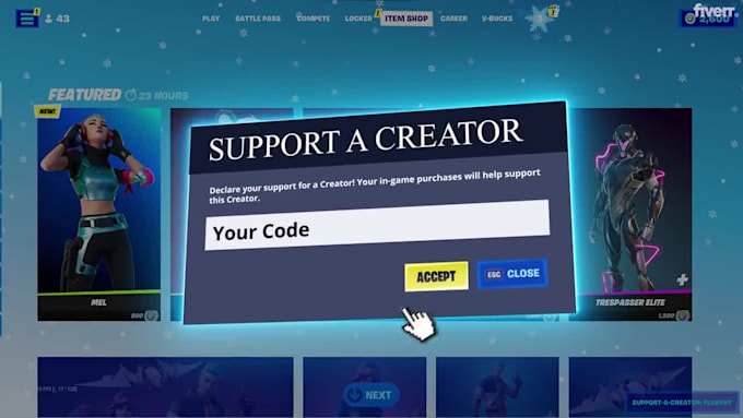 Make a fortnite support creator code intro by Glowtx | Fiverr