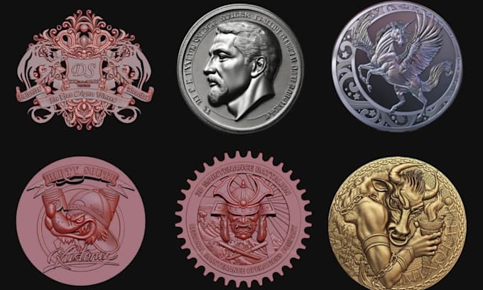 Sculpt 3d printable coin 3d logo bas relief cnc router medallion for ...