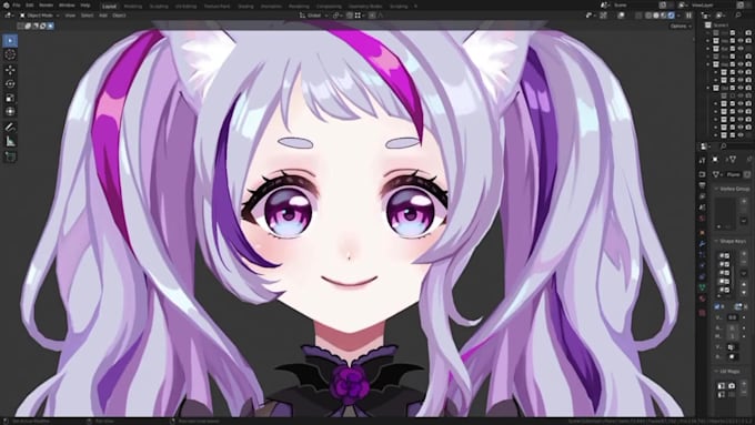 Draw rig vtuber model, live2d model, live2d rigging, anime vtuber ...