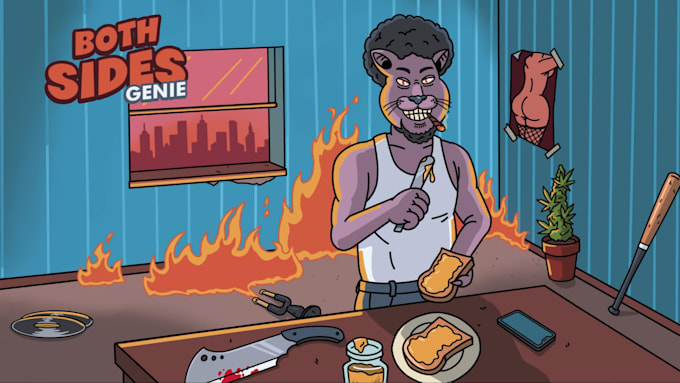 Create hiphop rap illustration and loop videos by Murreystudio | Fiverr