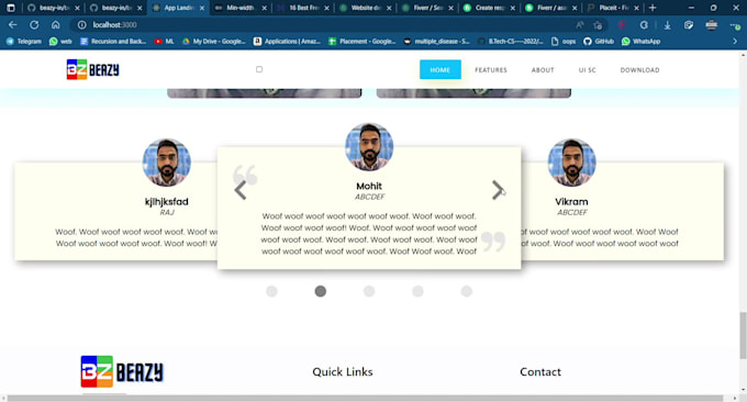 Create you a website using react js with appealing ui ux features and design by Asancool_007 ...