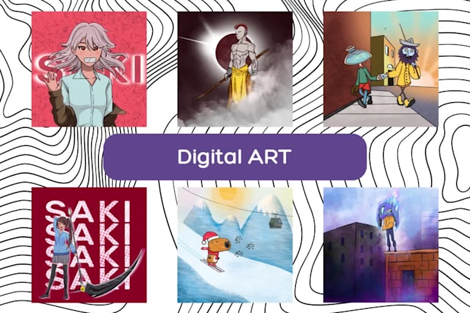 Draw professional digital art and illustrations by Polina_hulevich | Fiverr