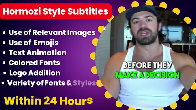 Edit reels, tiktok, shorts with alex hormozi style subtitles captions by Maliktehseen26 | Fiverr