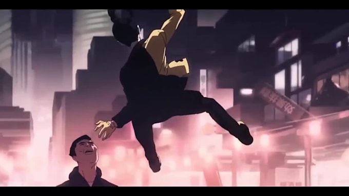 2d japanese anime style 2d animation, fighting anime animation, 2d ...