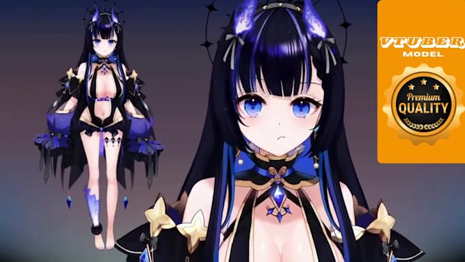 Draw and rig live 2d vtuber model live2d vtube studio commission 3d vtuber by George_tuber | Fiverr