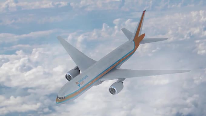 Do 3d plane animation, 3d aviation, 3d airplane model, 3d flight ...