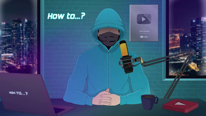 Create podcast animated illustration and animation gif by Trianahe | Fiverr