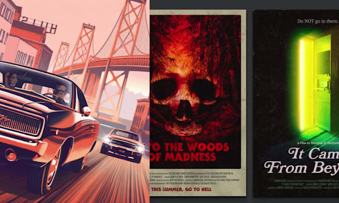 Design stunning movie poster, mixtape poster, film poster design, retro ...