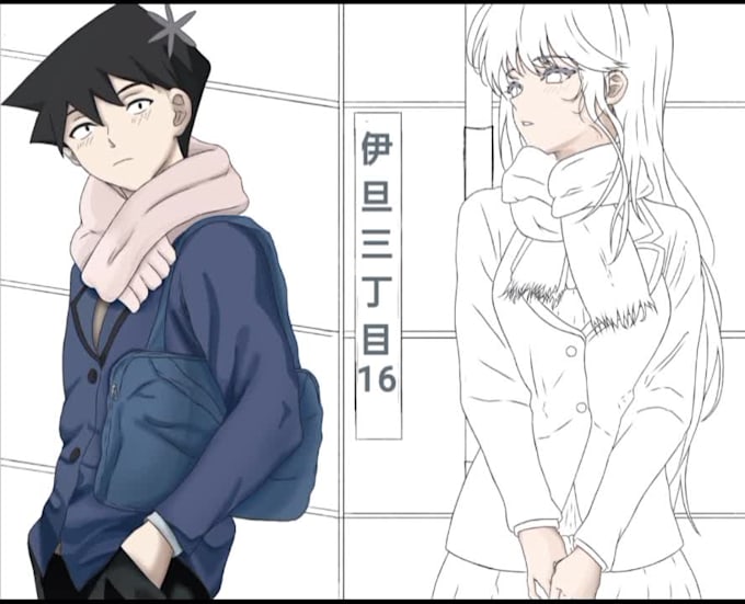 Draw cute girl anime and illustration pose anime couple by Ritonartn ...