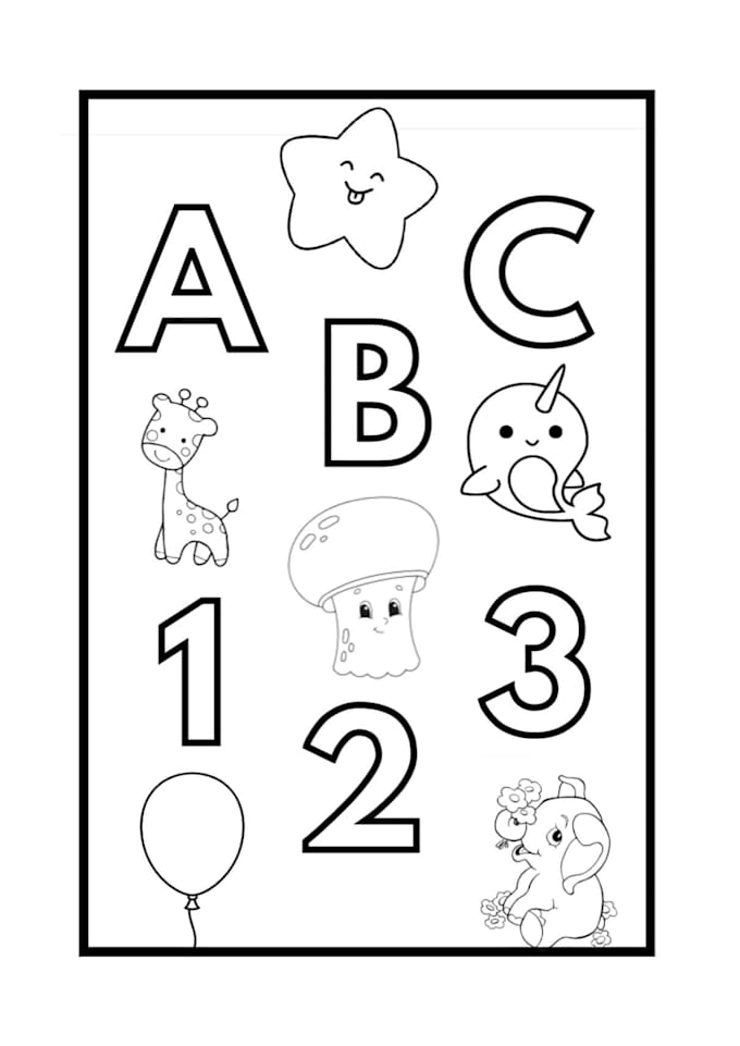Give you alphabet and numbering coloring pages by A_shaza | Fiverr