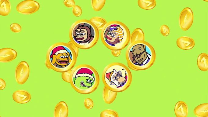 Draw crypto meme coin art illustration for your crypto coin, website ...