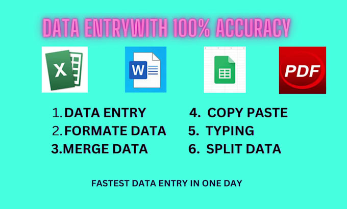 Do fastest data entry in one day, internet research by Vidyasuvarna615 ...