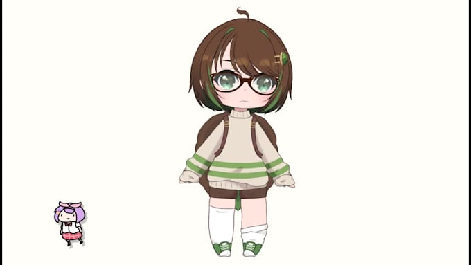 Draw chibi live 2d model ready for rigging by Aariesa | Fiverr