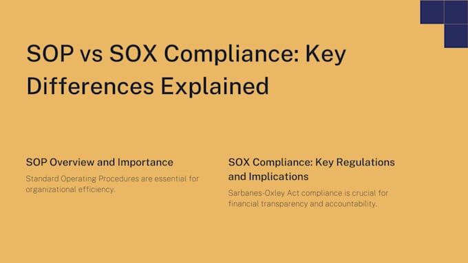 Design standard operating procedure sop, sox checklist, accounting ...