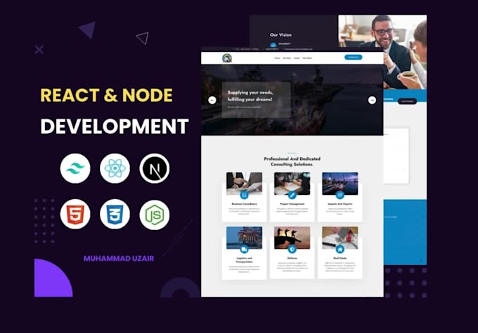 Be your reactjs , nextjs , mern stack web developer by Uzair354123 | Fiverr
