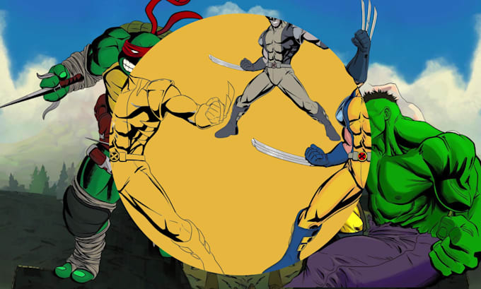 Dibujar línea fan art ilustración de cómic webtoon manga página oc hoja ...