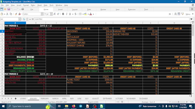 Provide you a diy financial tracking template by Ar_pharazon | Fiverr