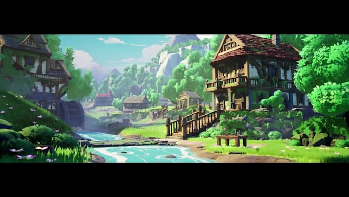 Create an optimized low poly stylized 3d environment game ready in ...