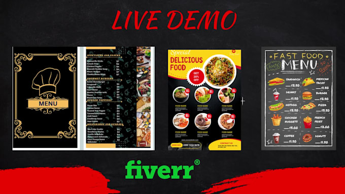 Design food poster, flyer, banner, menu card for restaurant in 5 hours ...
