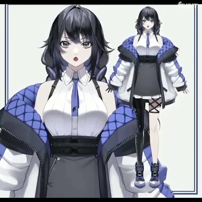 Create 3d vrchat character models avatar animaton live2d vtuber by ...