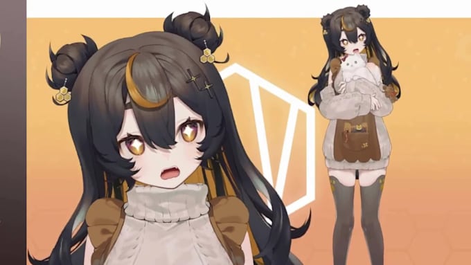 Design and rig vtuber model 3d vtuber model live2d art model anime art ...