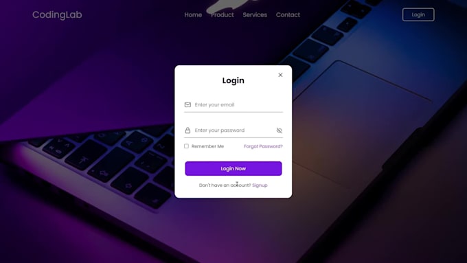 Professionally create login forms sign up form and web pages by ...
